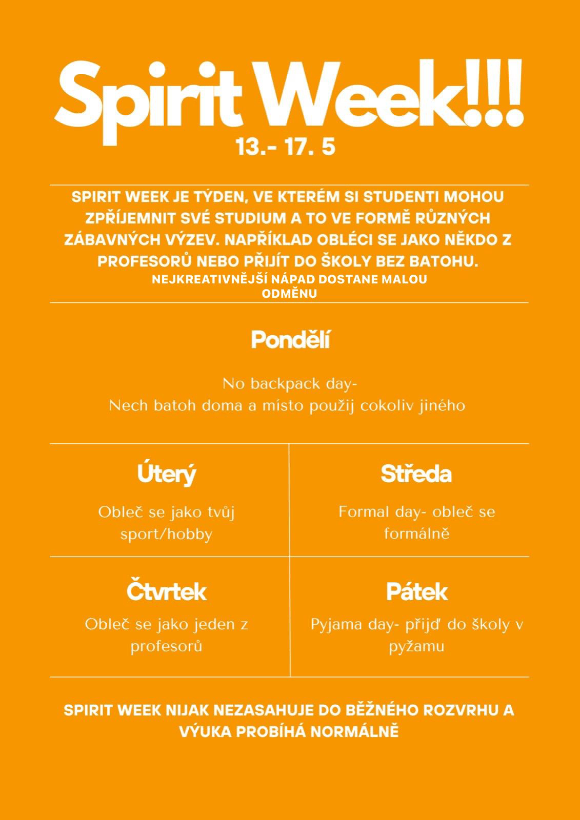 Join the Spirit Week!